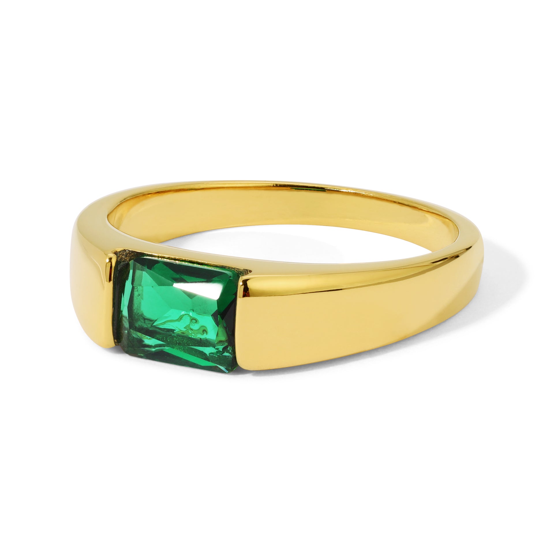 Rectangle Stone Ring – Timeless Luxury LA