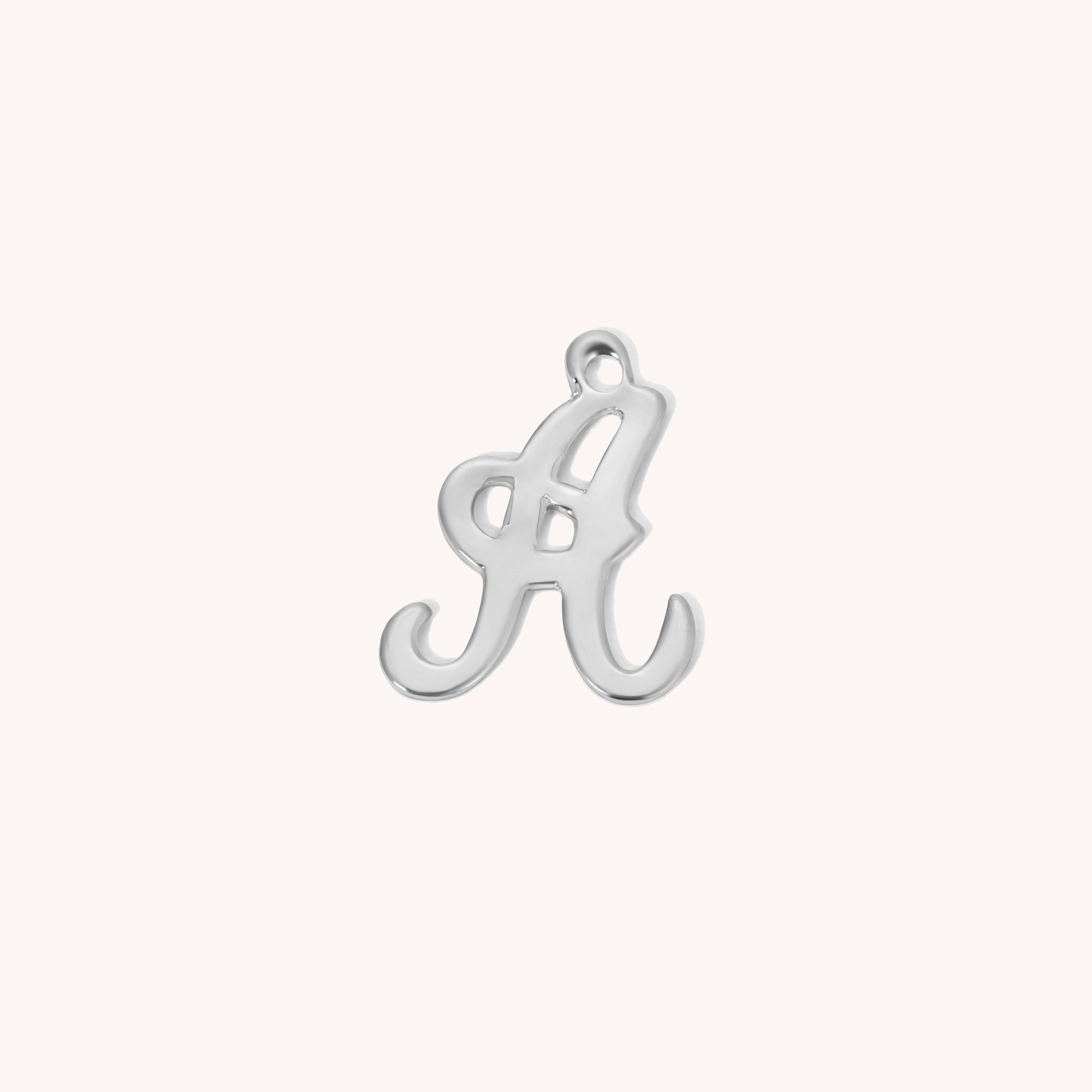 Sterling Silver Cursive Initial Charm – Timeless Luxury LA