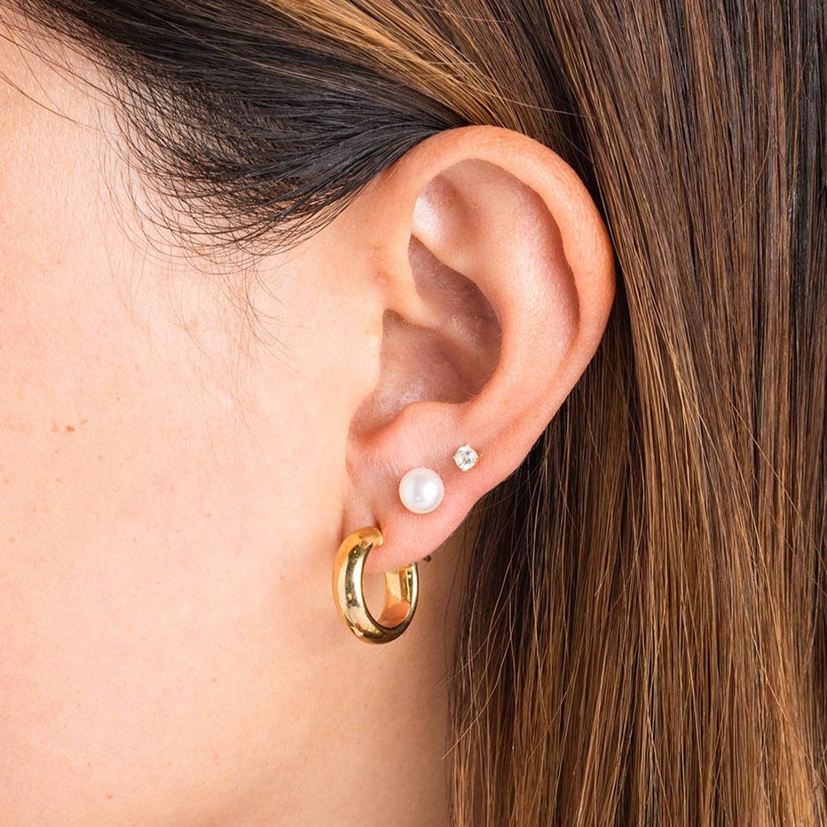 Chunky Rounded Hoops – Timeless Luxury LA